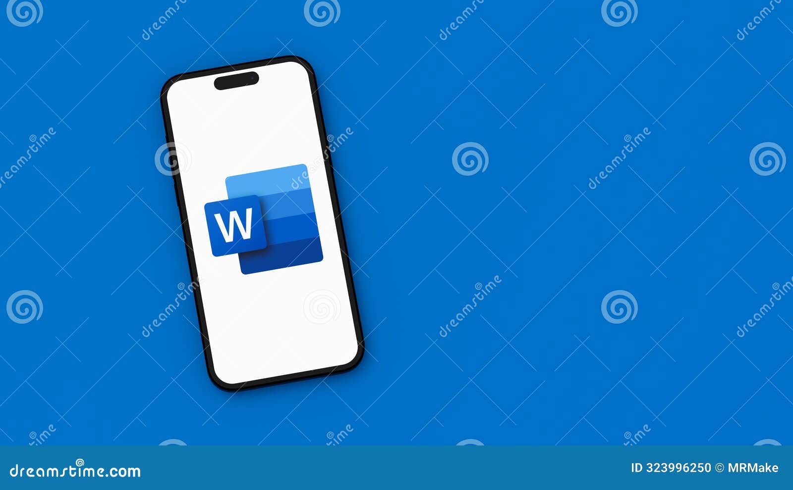 Microsoft Word Logo on Mobile Phone Screen on Blue Editorial Image ...