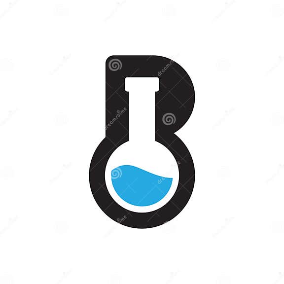 Letter B Lab Logo Initial Vector Template Stock Vector - Illustration ...