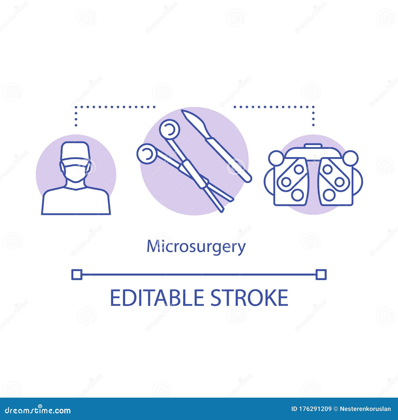 Microsurgery concept icon stock vector. Illustration of concept - 176291209