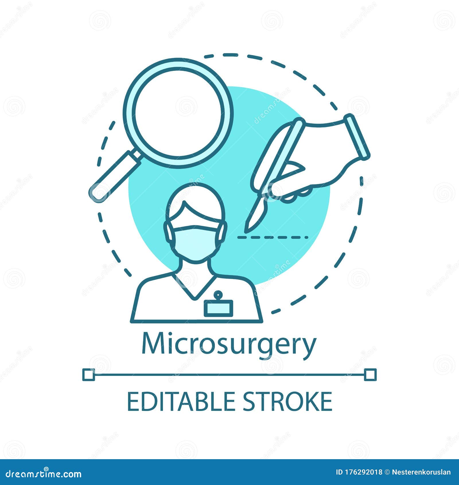 Operating Microscope Line Color Icon. Dentistry, ENT Surgery ...