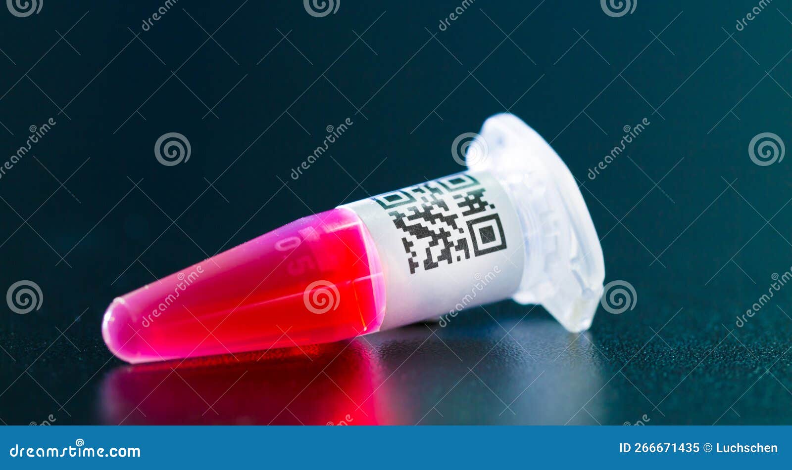 Microtube with Cell Therapy Drug and QR Code Stock Image - Image of ...