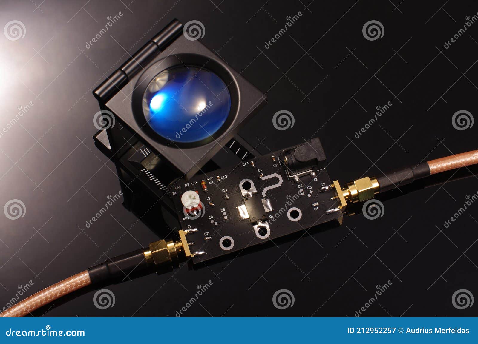 RF PCB and Equipment for Testing and Measurements Isolated Stock Image ...