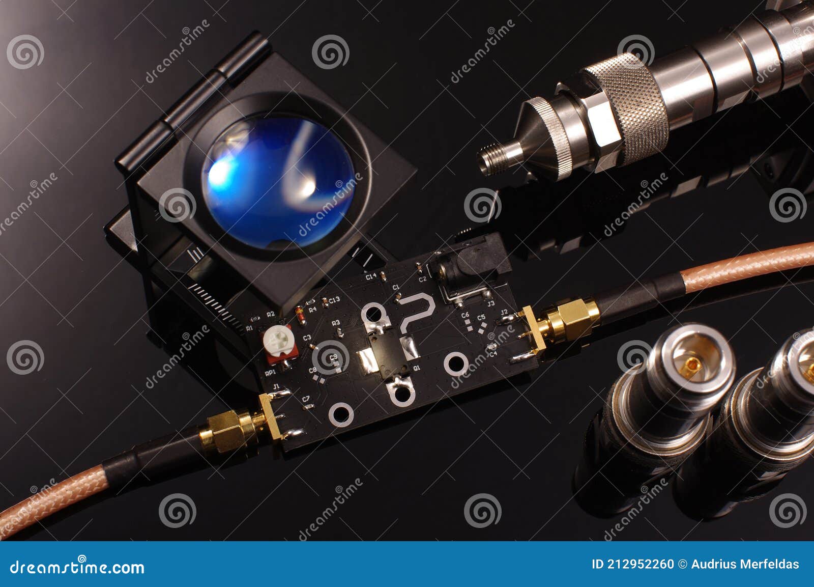 RF PCB and Equipment for Testing and Measurements Isolated Stock Photo ...