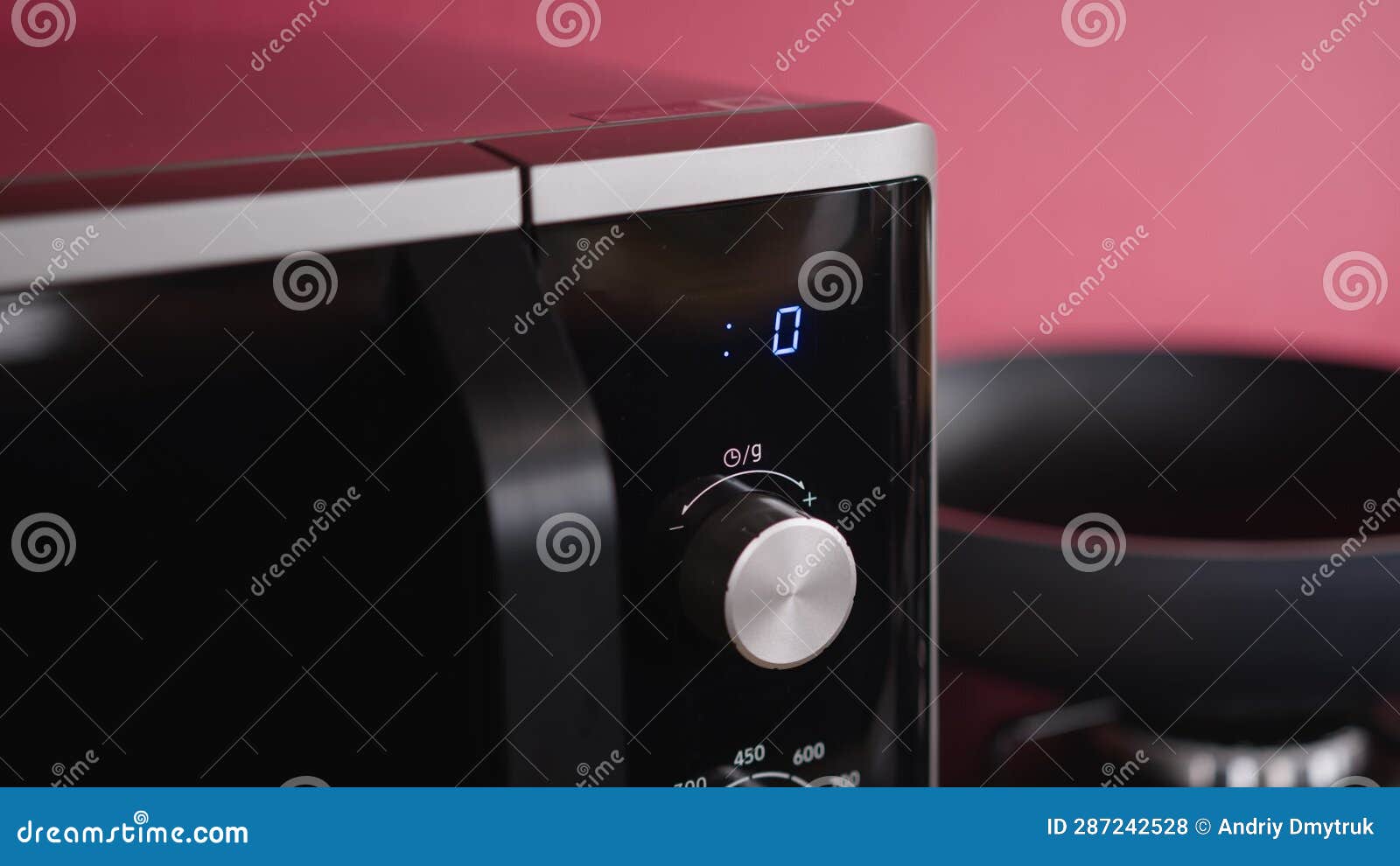 Microwave Control Panel, Screen Timer Counts Down the Remaining Cooking ...