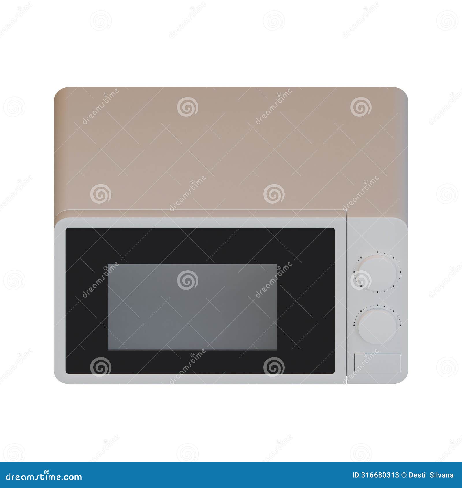 Microwave 3D Render Design Element Stock Illustration - Illustration of ...