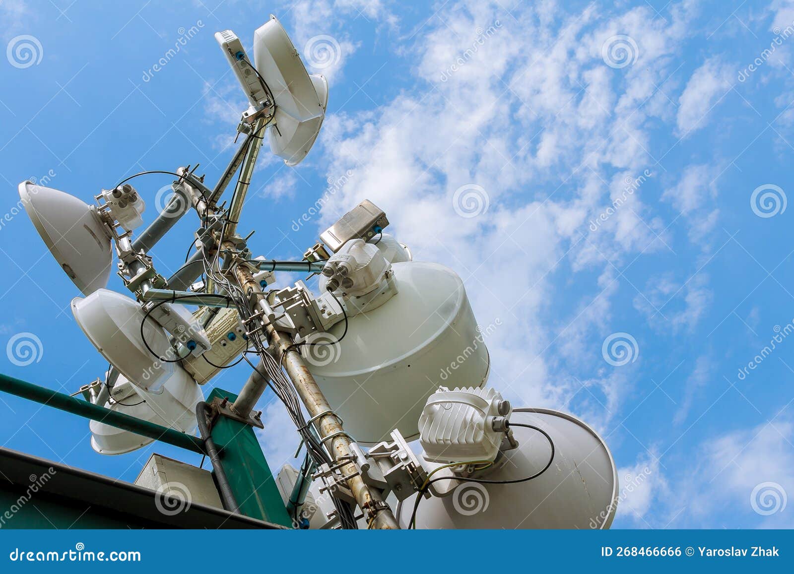 Microwave Feedback Antennas with Protective Pass Covers Stock Photo ...