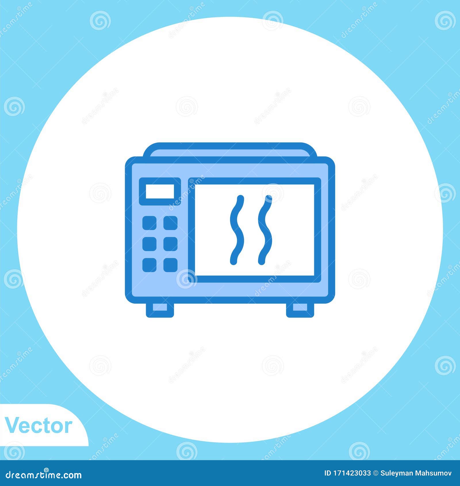 Microwave Flat Vector Icon Sign Symbol Stock Vector - Illustration of ...