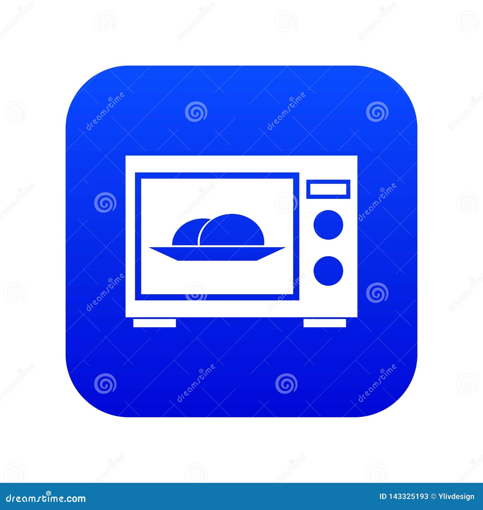 Microwave Icon Digital Blue Stock Vector - Illustration of design ...