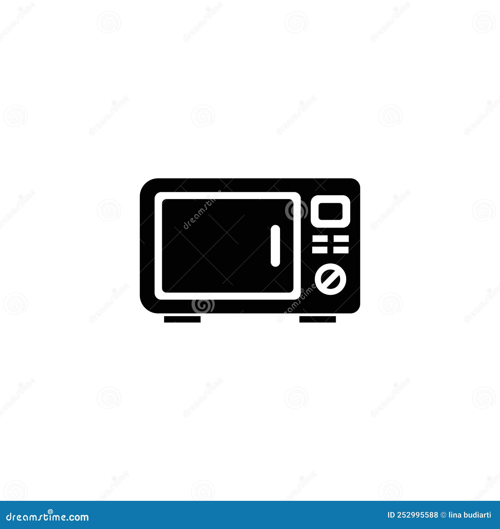 Microwave icon stock vector. Illustration of stove, appliance - 252995588
