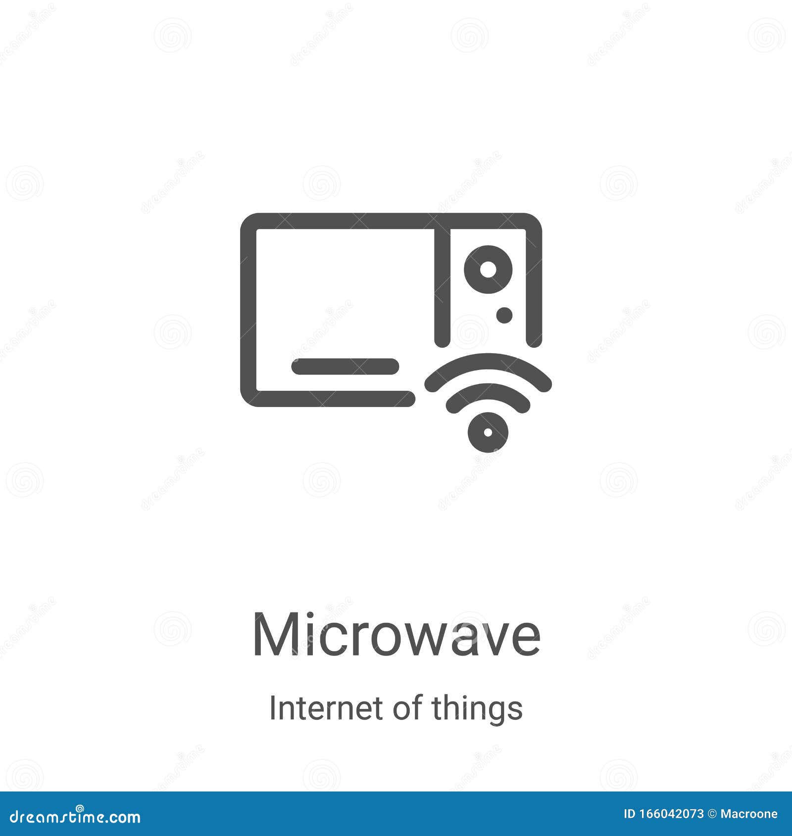 Microwave Icon Vector from Internet of Things Collection. Thin Line ...