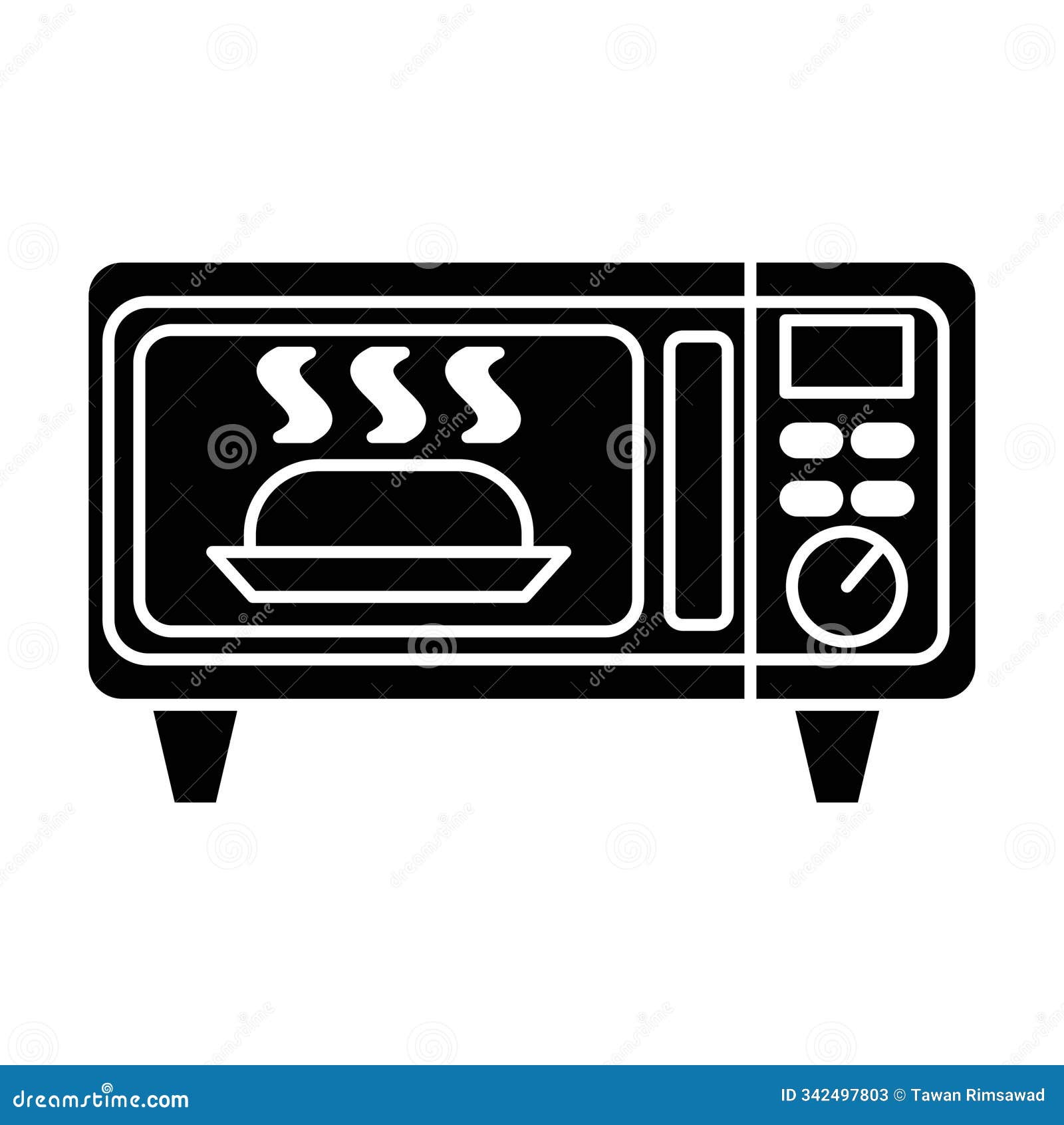 Microwave Icon Vector. Outline Cooking, Line Microwave Symbol ...