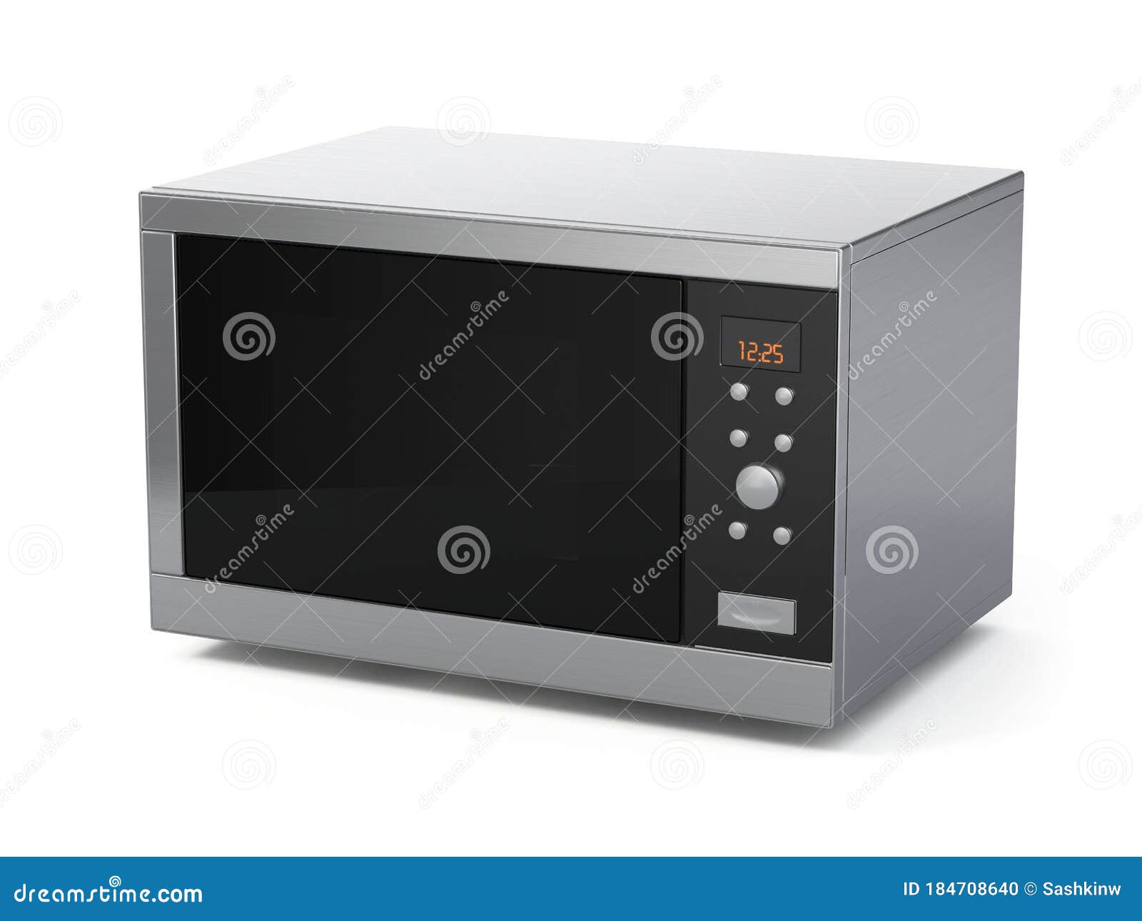 Microwave Isolated On White Background. Realistic White Microwave ...