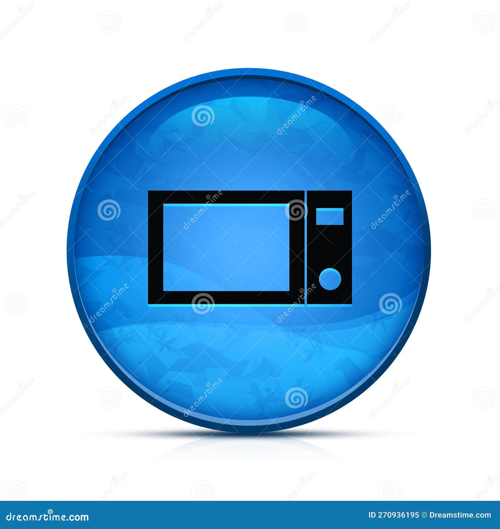 Microwave Kitchen Icon on Classy Splash Blue Round Button Illustration ...