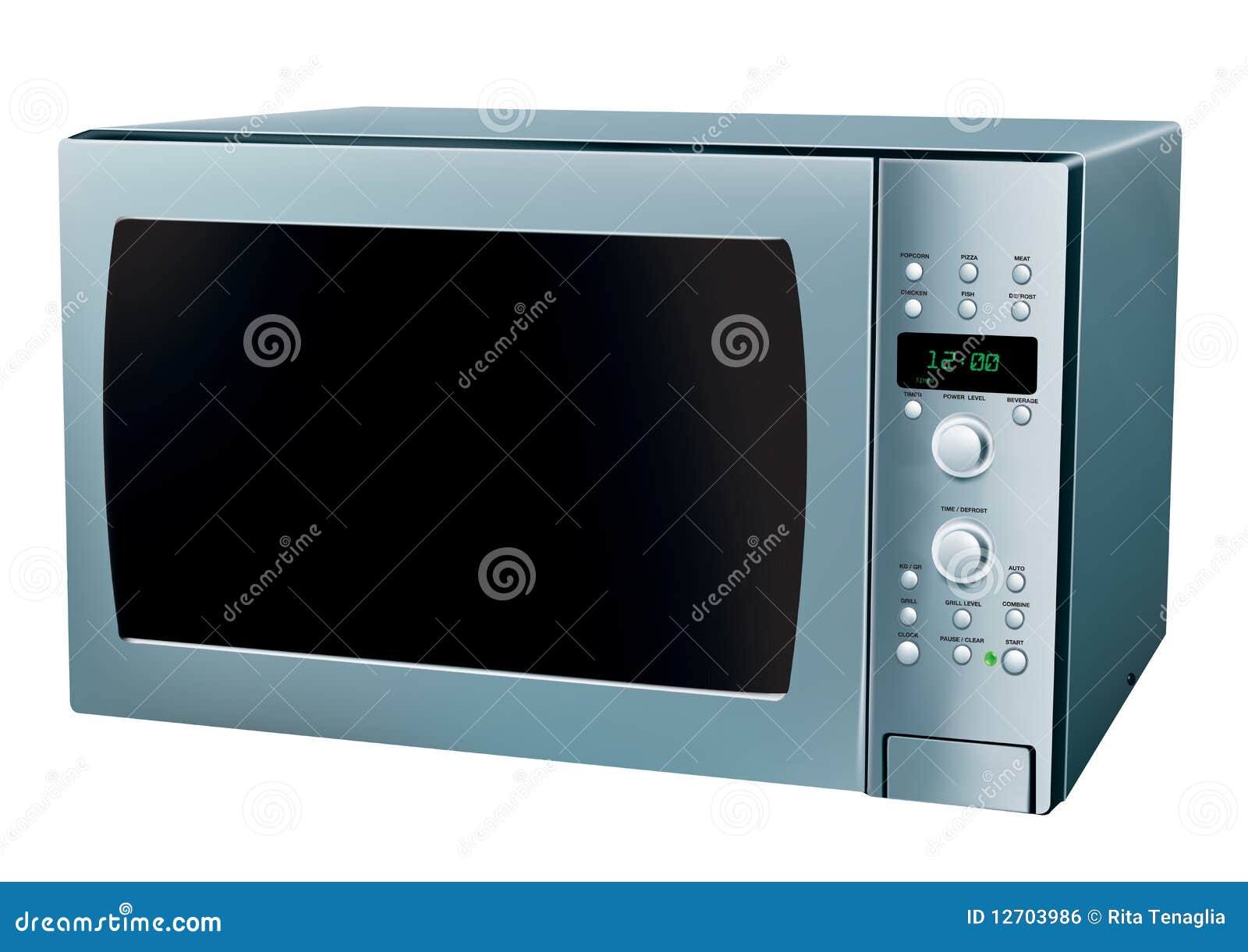 Microwave oven stock vector. Illustration of cook, technology - 12703986