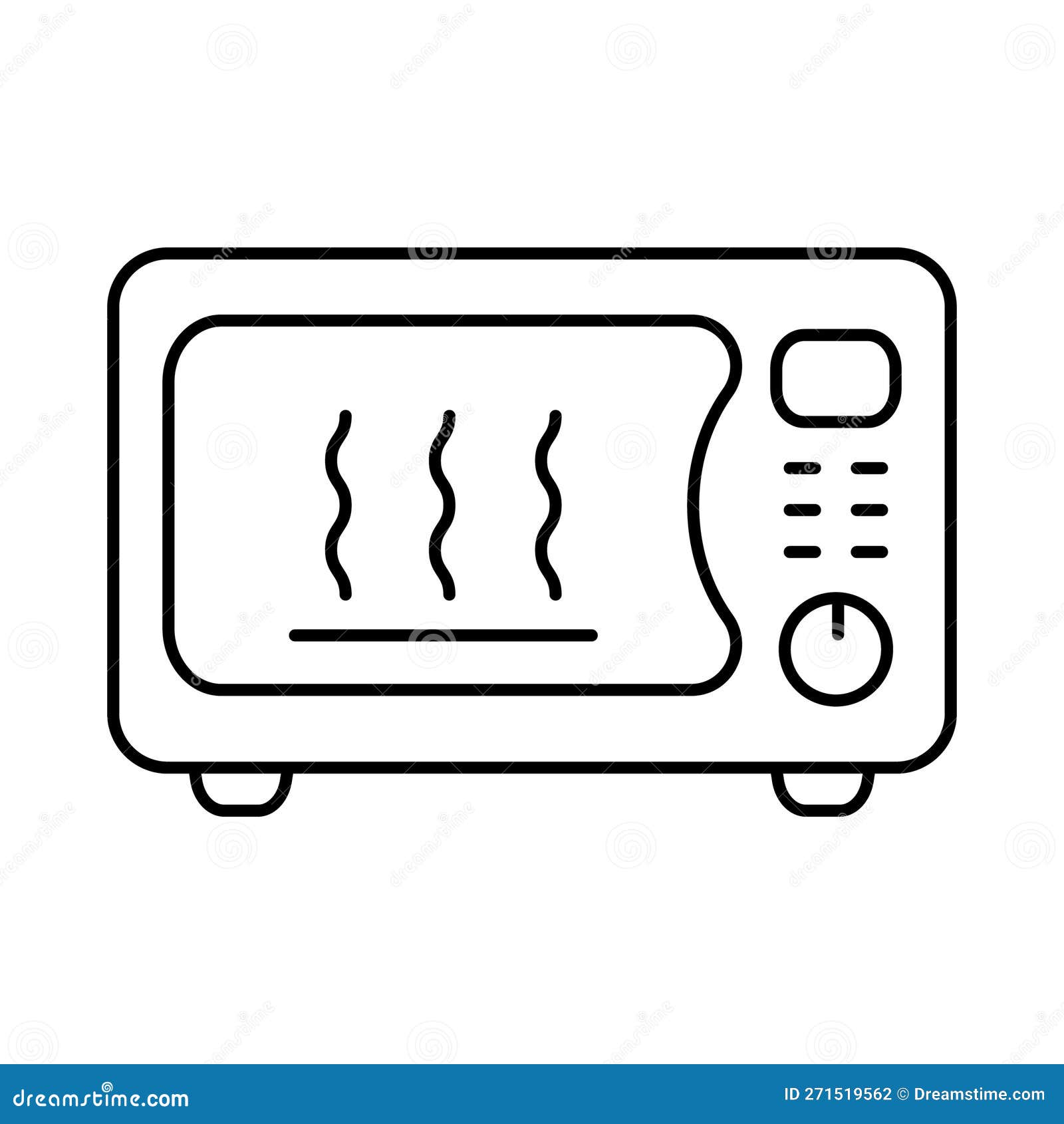 Microwave Oven Icon. Kitchen Appliance Icon. Simple Microwave Oven Icon. Stock Vector ...