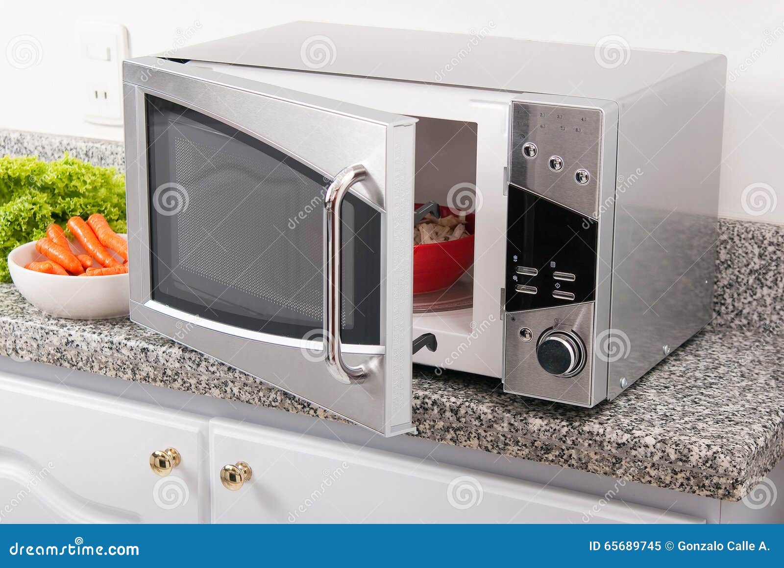 Microwave oven stock image. Image of white, steel, kitchenware - 65689745