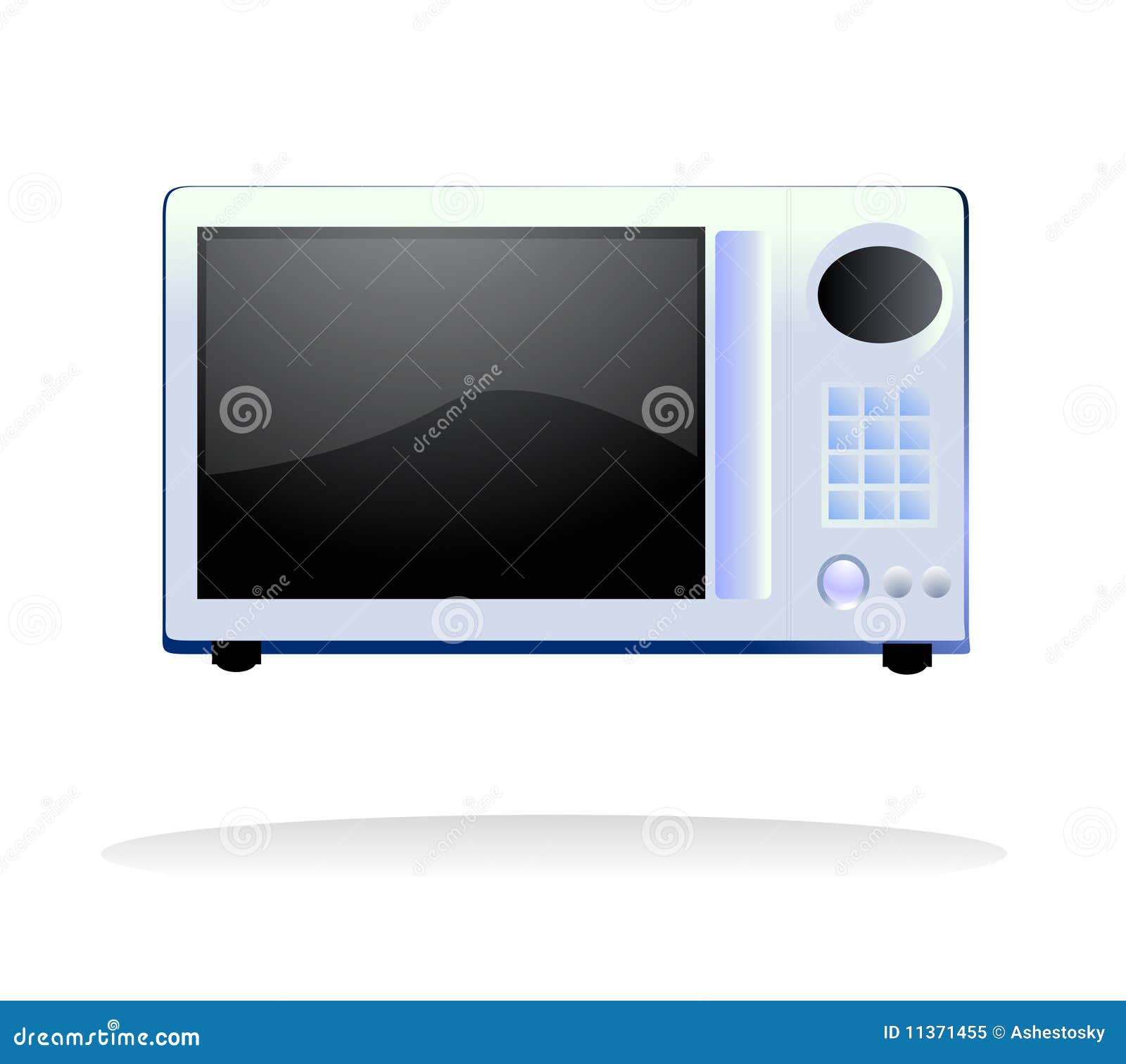 Microwave oven vector stock vector. Illustration of button - 11371455