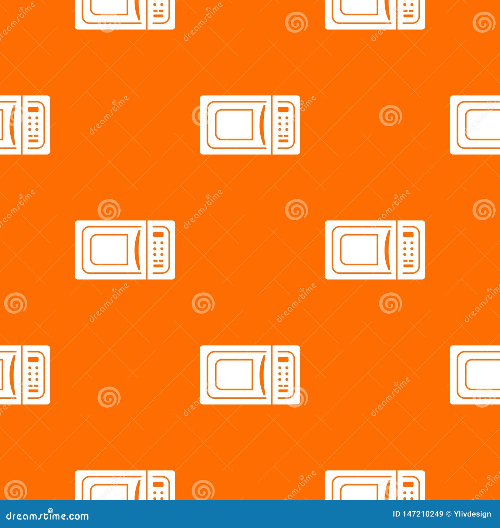 Microwave Pattern Vector Orange Stock Vector - Illustration of cooking ...