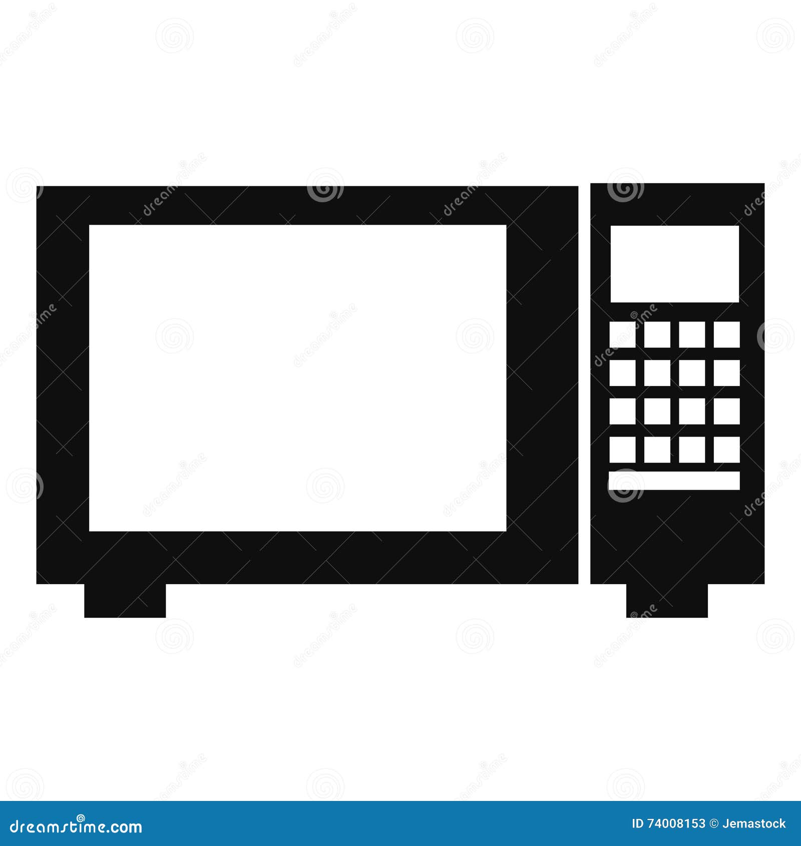 Microwave pictogram icon stock illustration. Illustration of black ...