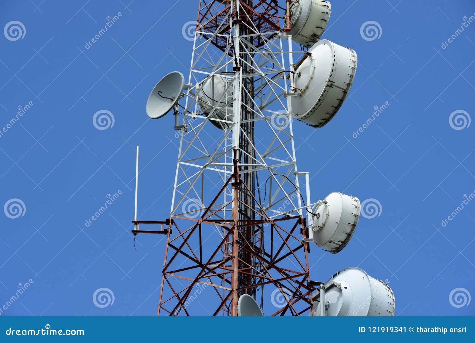 Microwave System.Wireless Communication Antenna Stock Image - Image of ...