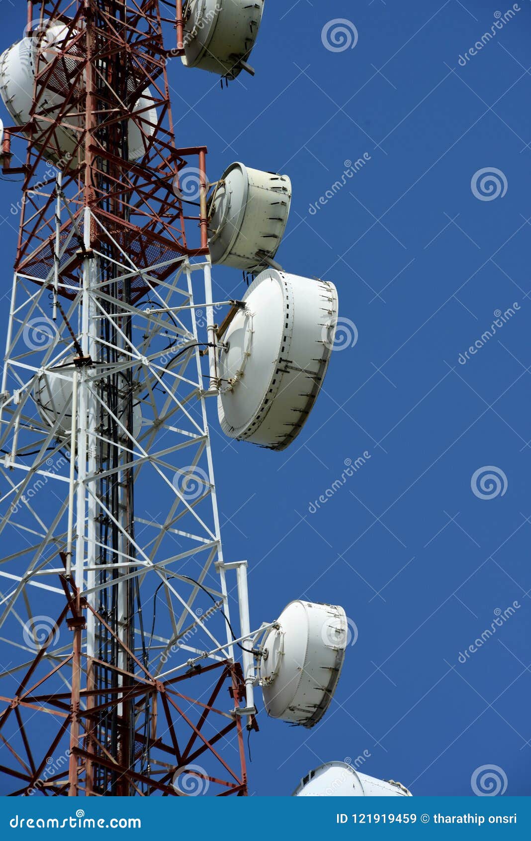 Microwave System.Wireless Communication Antenna Stock Image - Image of ...