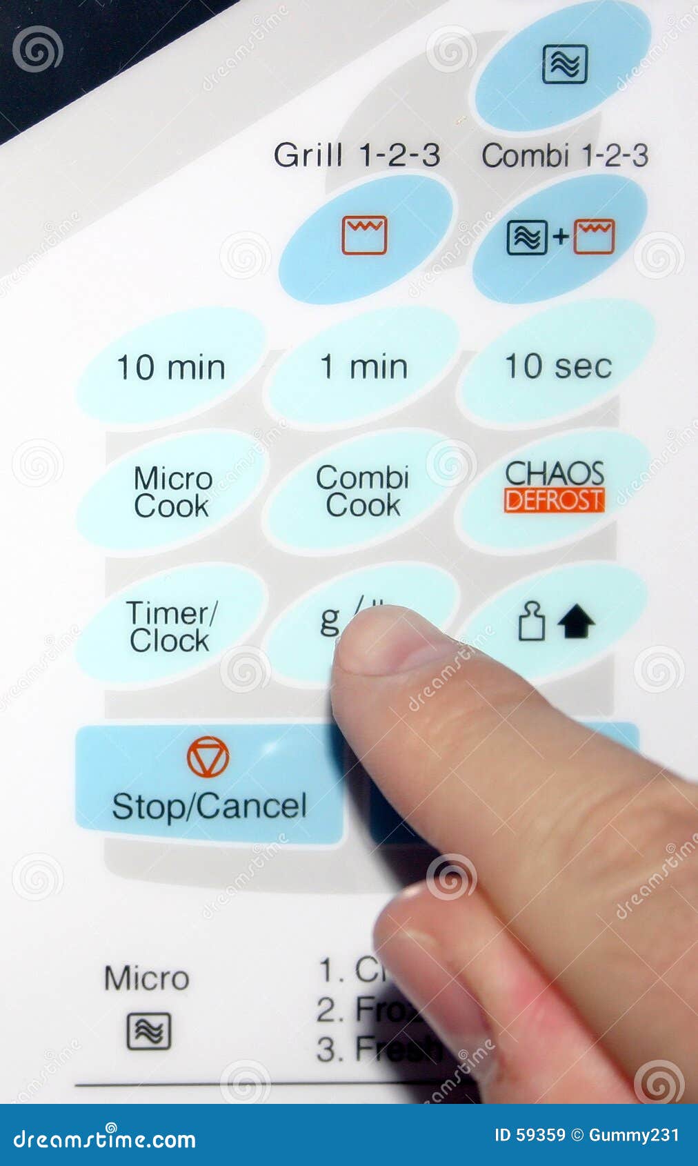 Microwave Touchpad stock image. Image of electronics, dinner - 59359