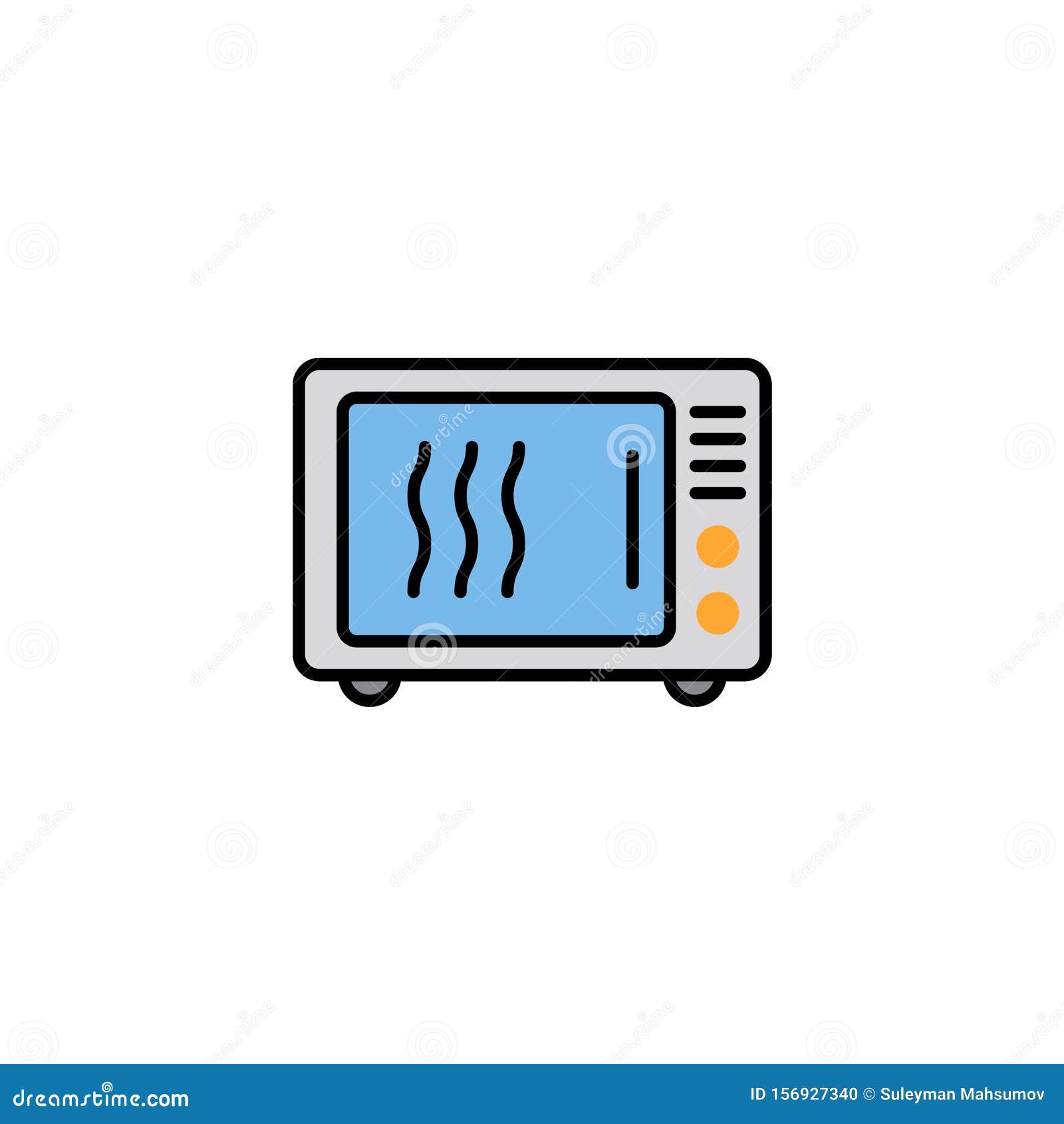 Microwave Vector Icon Sign Symbol Stock Illustration - Illustration of ...