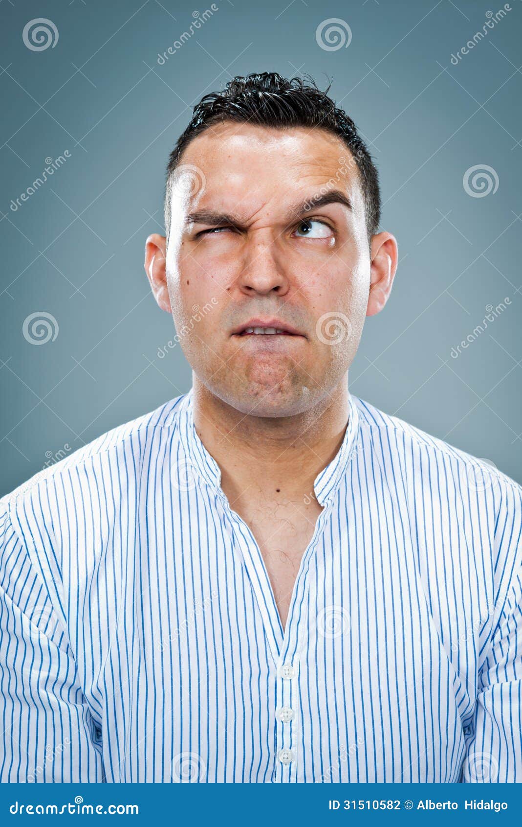 Mid Adult Man with Confused Expression Stock Photo - Image of posing ...