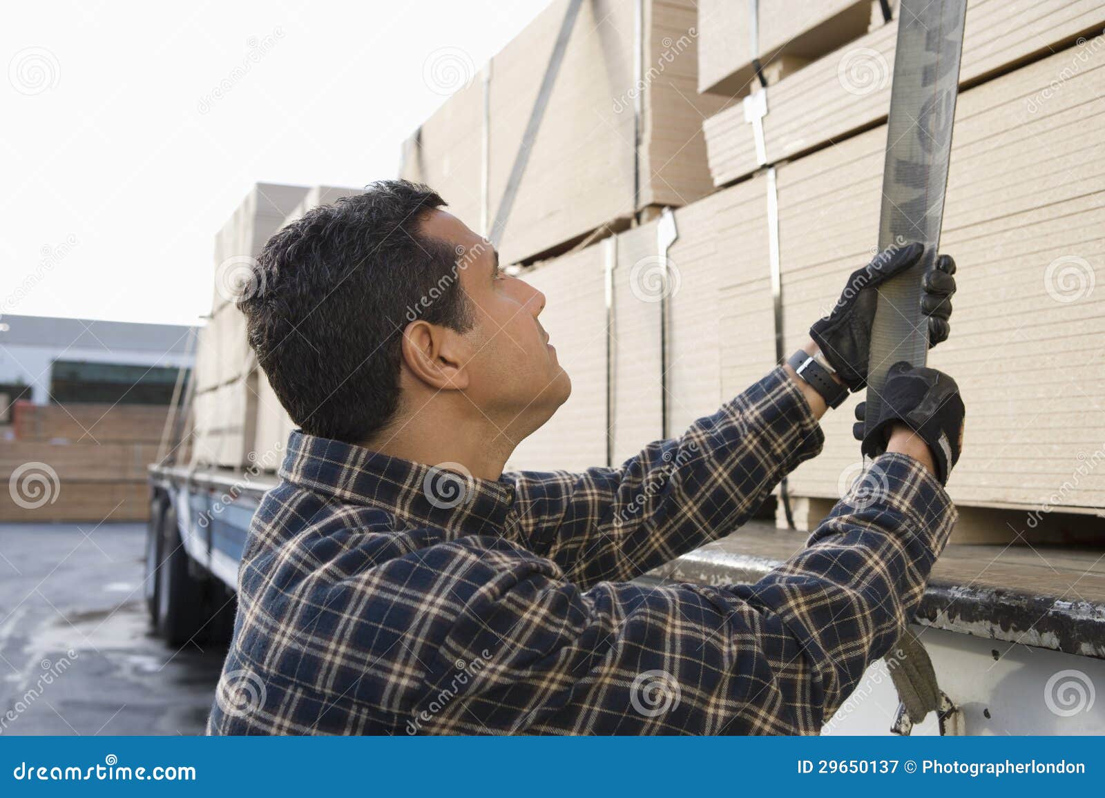 Mid Adult Man Pulling Trailer Belt Stock Image - Image of person ...