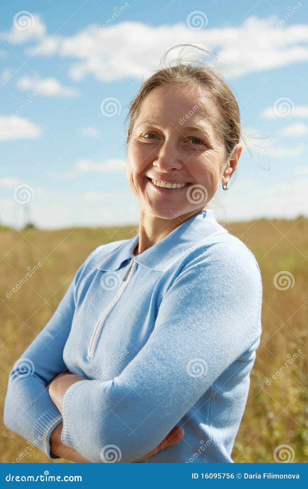 Mid adult woman stock photo. Image of older, outdoors - 16095756