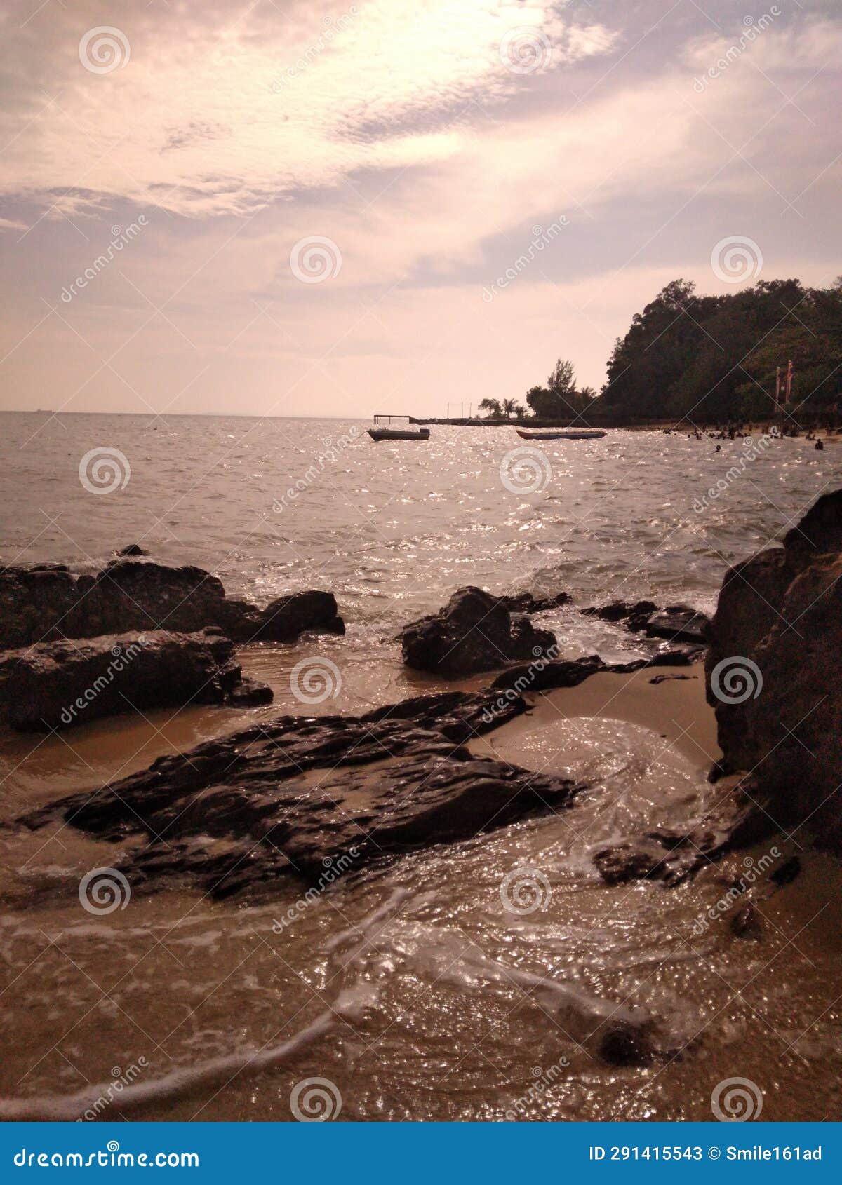 Mid-afternoon at Mirota Beach, Batam Stock Image - Image of indonesia ...