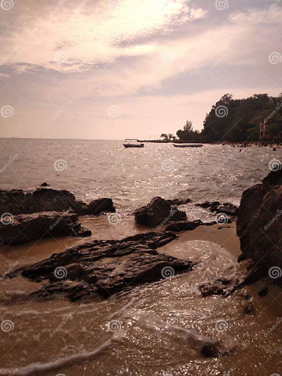 Mid-afternoon at Mirota Beach, Batam Stock Image - Image of indonesia ...