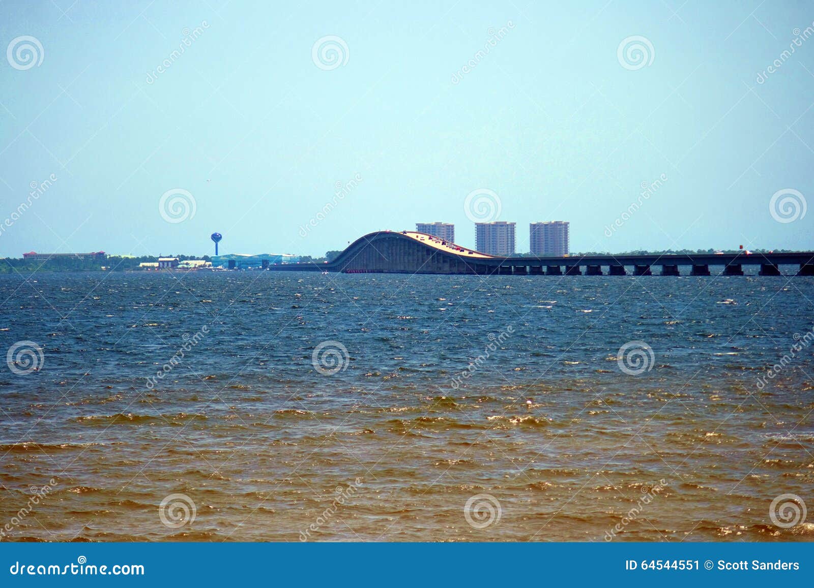 Mid-Bay Bridge stock image. Image of landscape, florida - 64544551