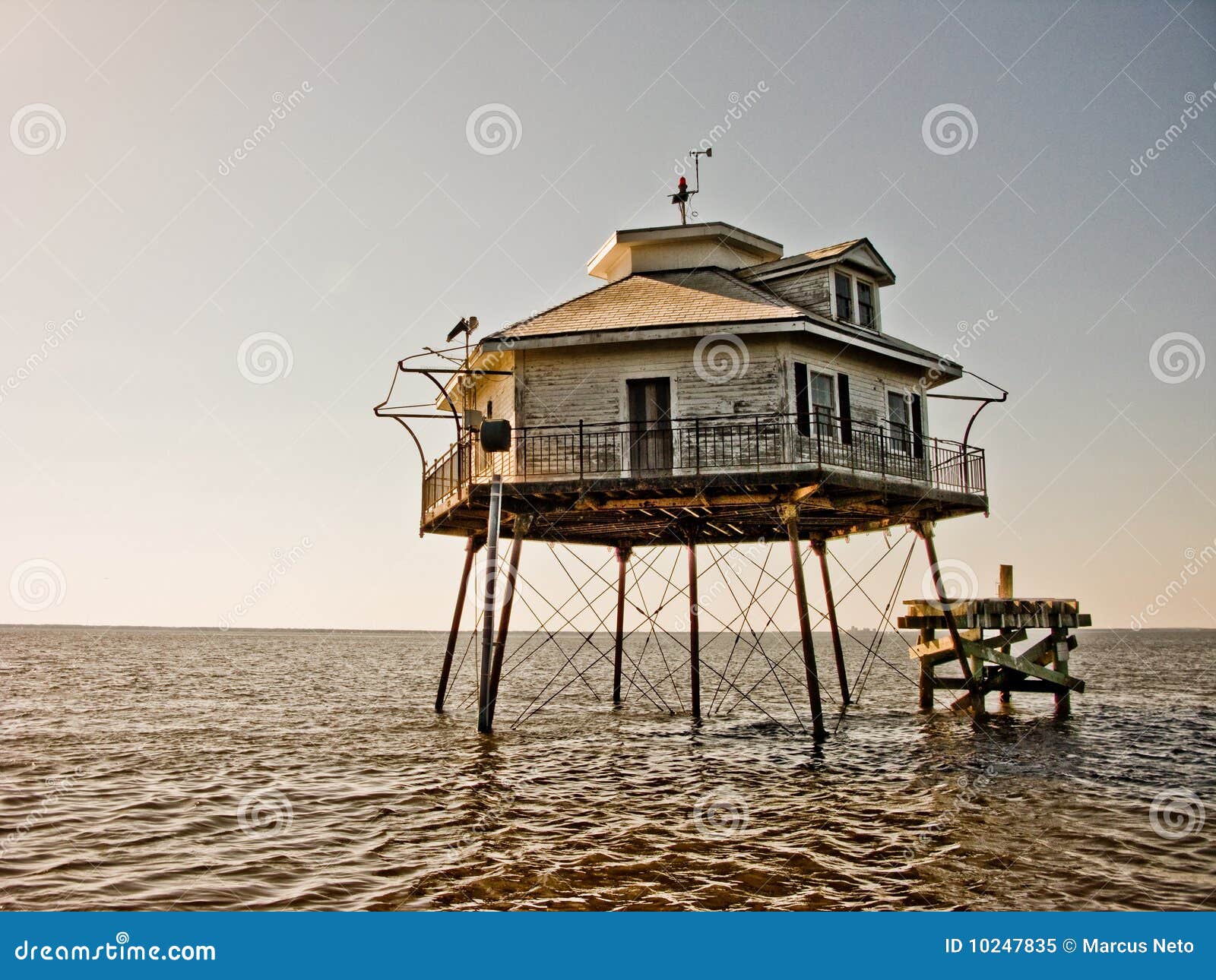 Mid bay light house stock image. Image of fairhope, light - 10247835