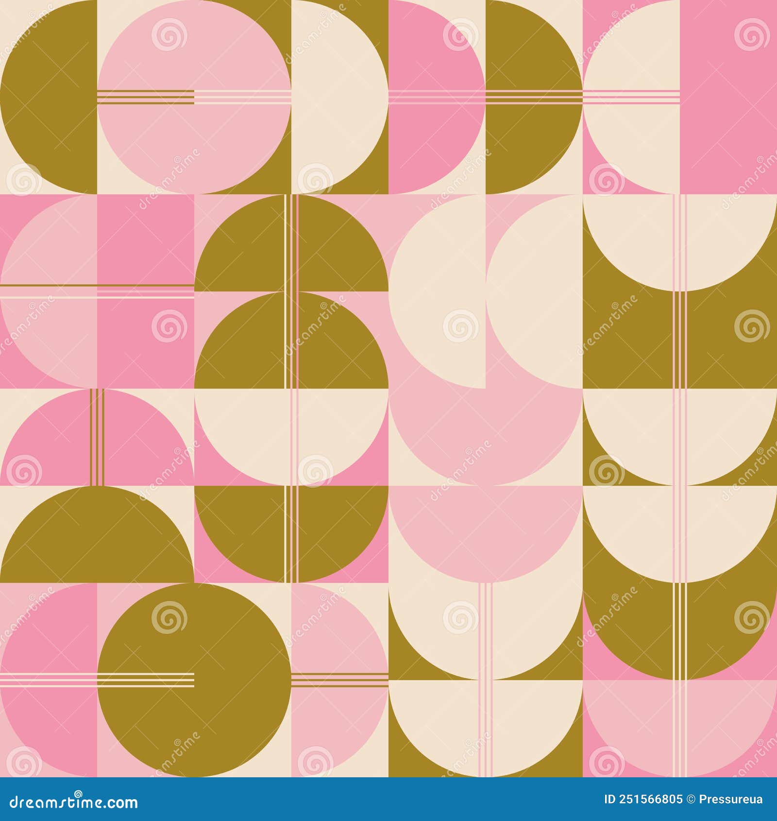 Mid-Century Inspired Graphic Pattern Art Made with Abstract Vector ...
