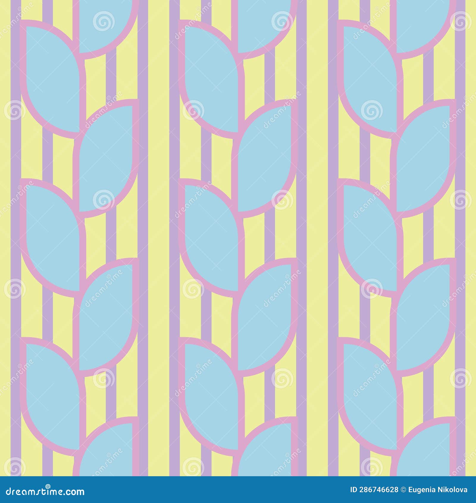 Mid Century Abstract Vector Pattern. Flower Vector Pattern. Modern ...