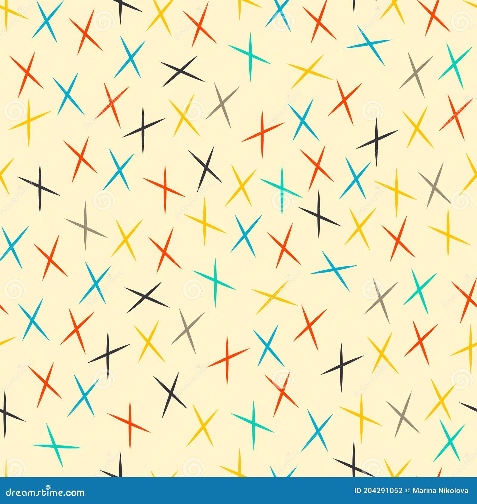 Mid Century Modern Atomic Seamless Vector Pattern. Stock Vector ...