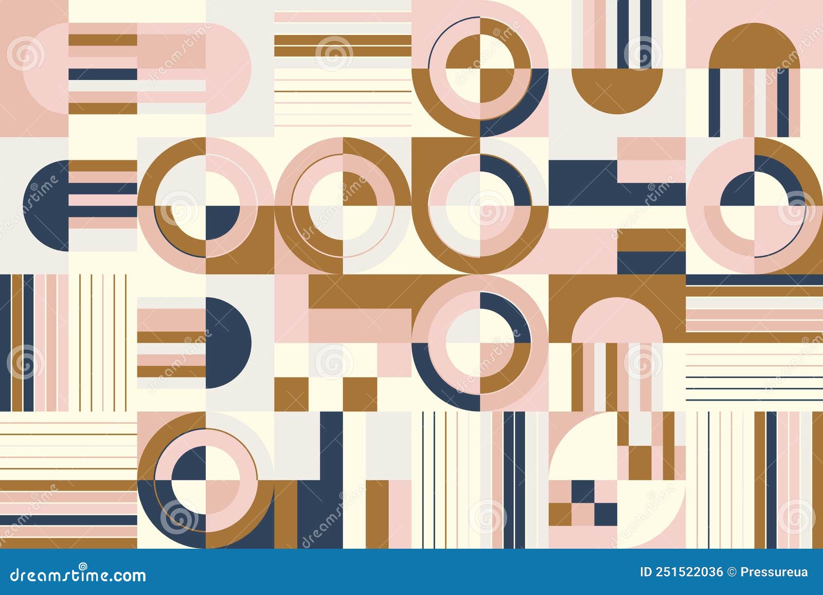 Mid-Century Inspired Graphic Pattern Art Made with Abstract Vector ...