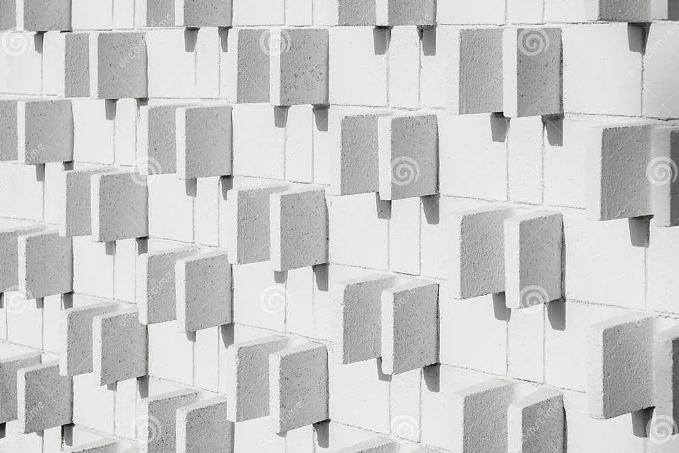Mid-century Modern Exterior Block Wall Pattern Stock Photo - Image of ...