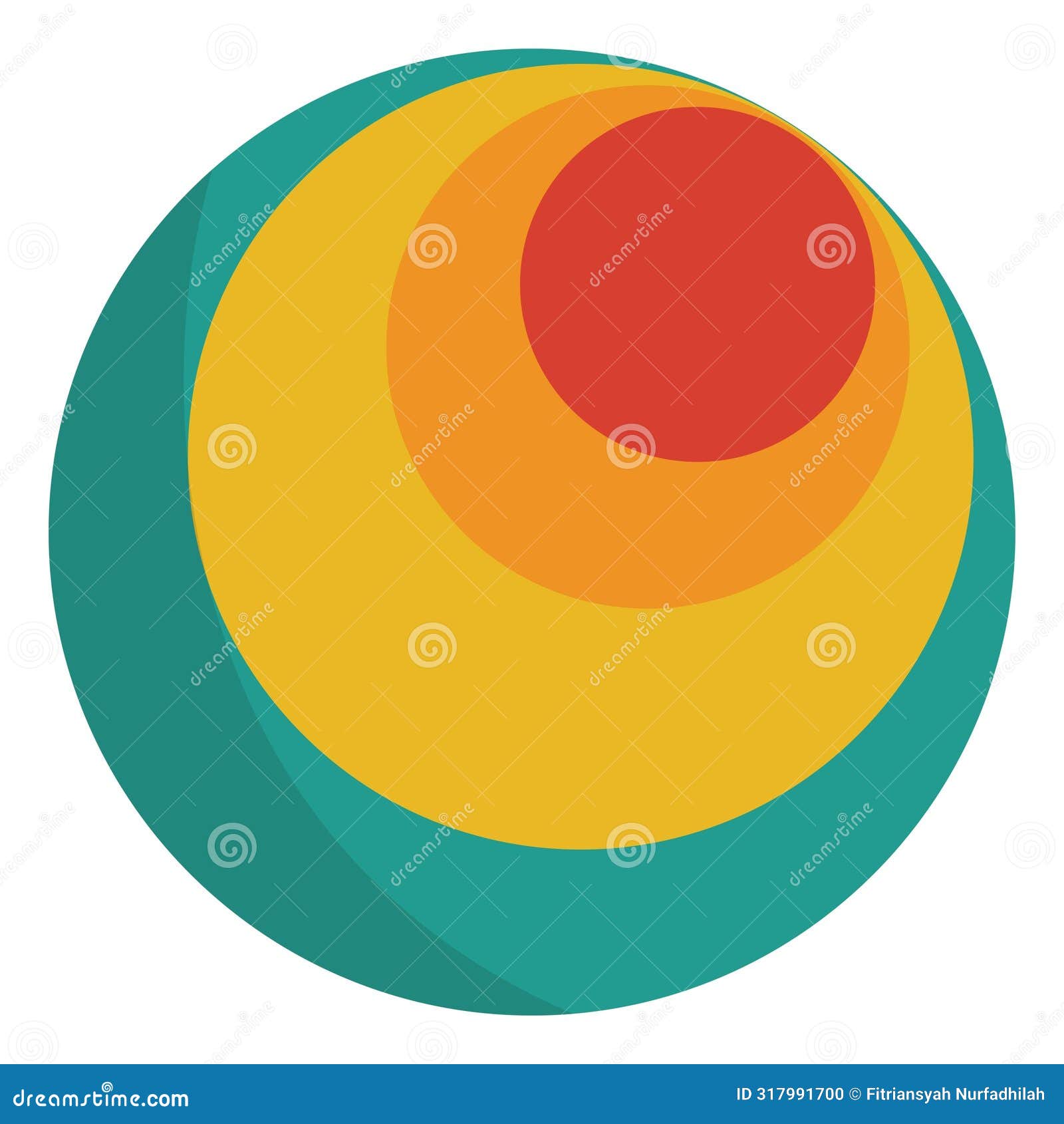 Mid Century Retro Clipart in Flat Style. Vector Element on White ...