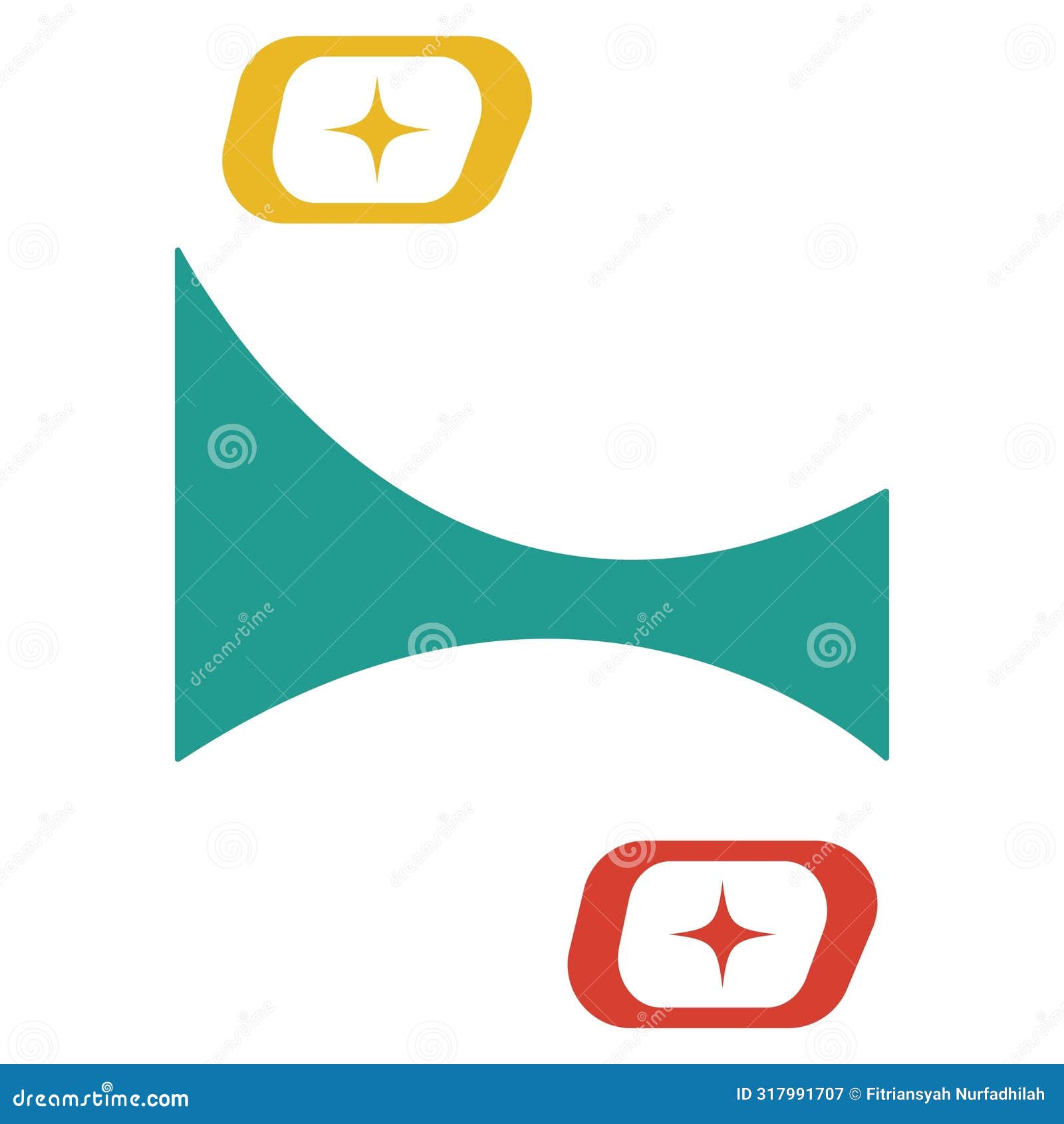 Mid Century Retro Clipart in Flat Style. Vector Element on White ...