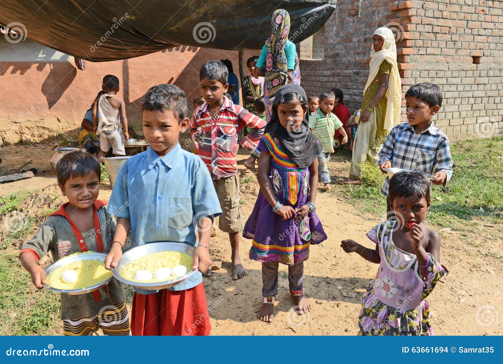 Mid-Day Meal editorial stock image. Image of dish, education - 63661694