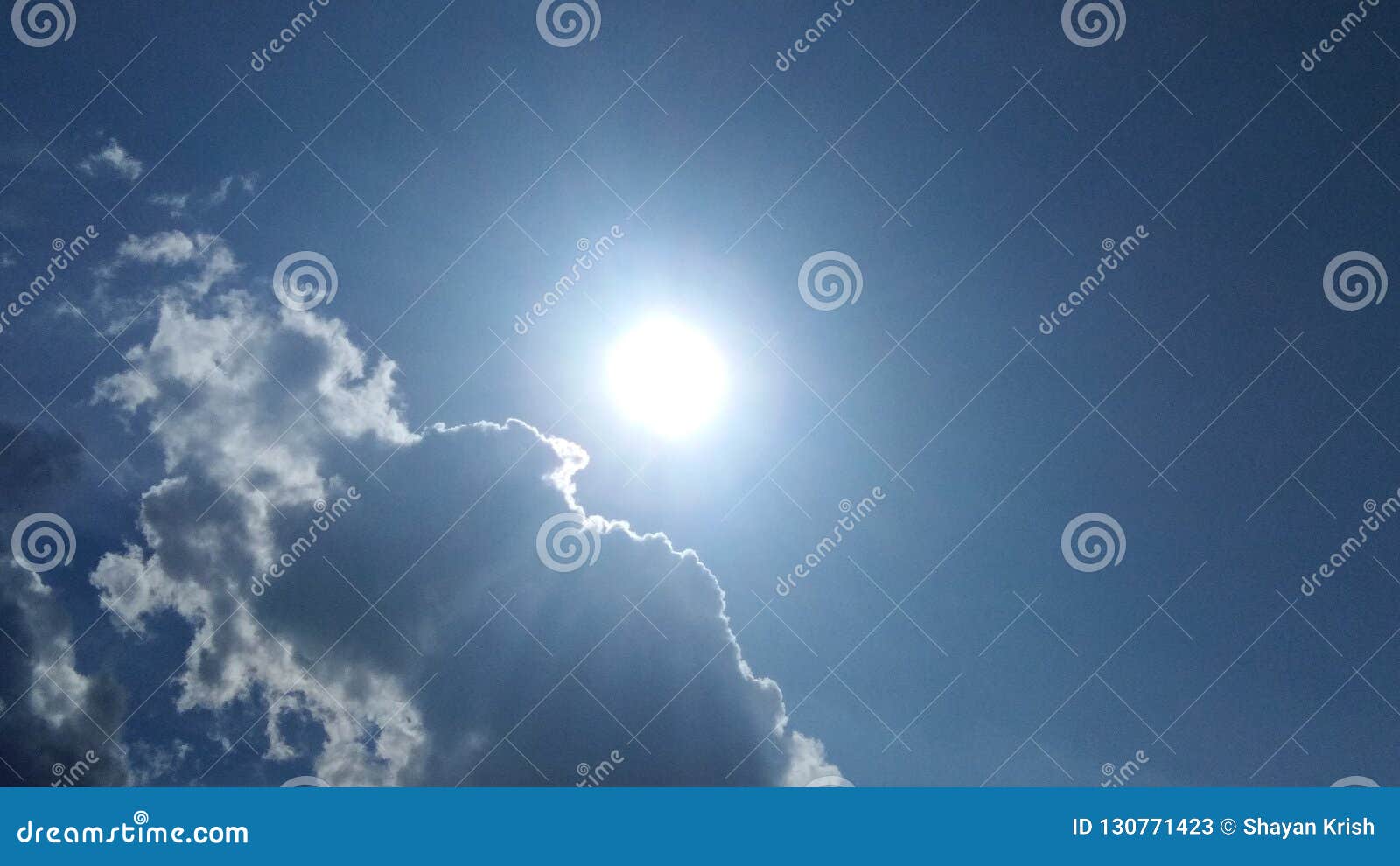 Mid day sun stock image. Image of shining, clouds - 130771423