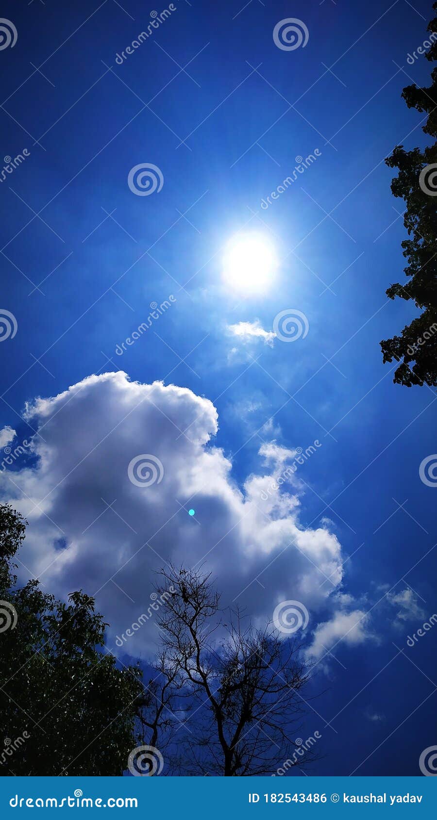 Mid Day with Sun at the Village Area Stock Photo - Image of area ...