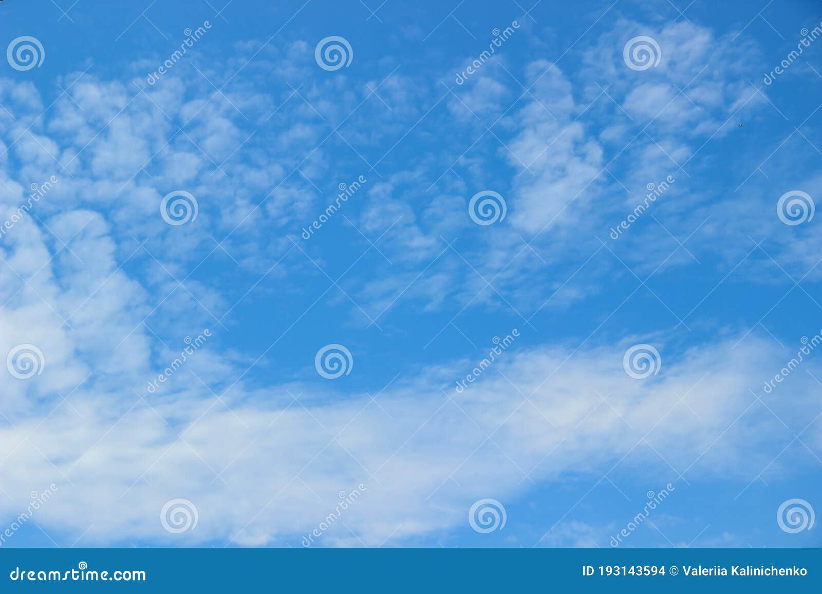 Mid-level Altostratus Clouds on Blue Sky Stock Photo - Image of ...