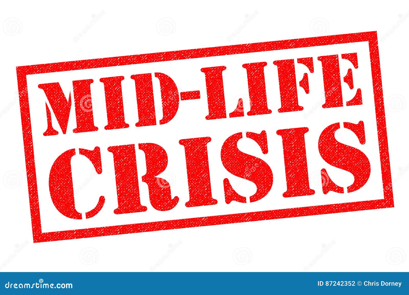 MID-LIFE CRISIS stock illustration. Illustration of distress - 87242352