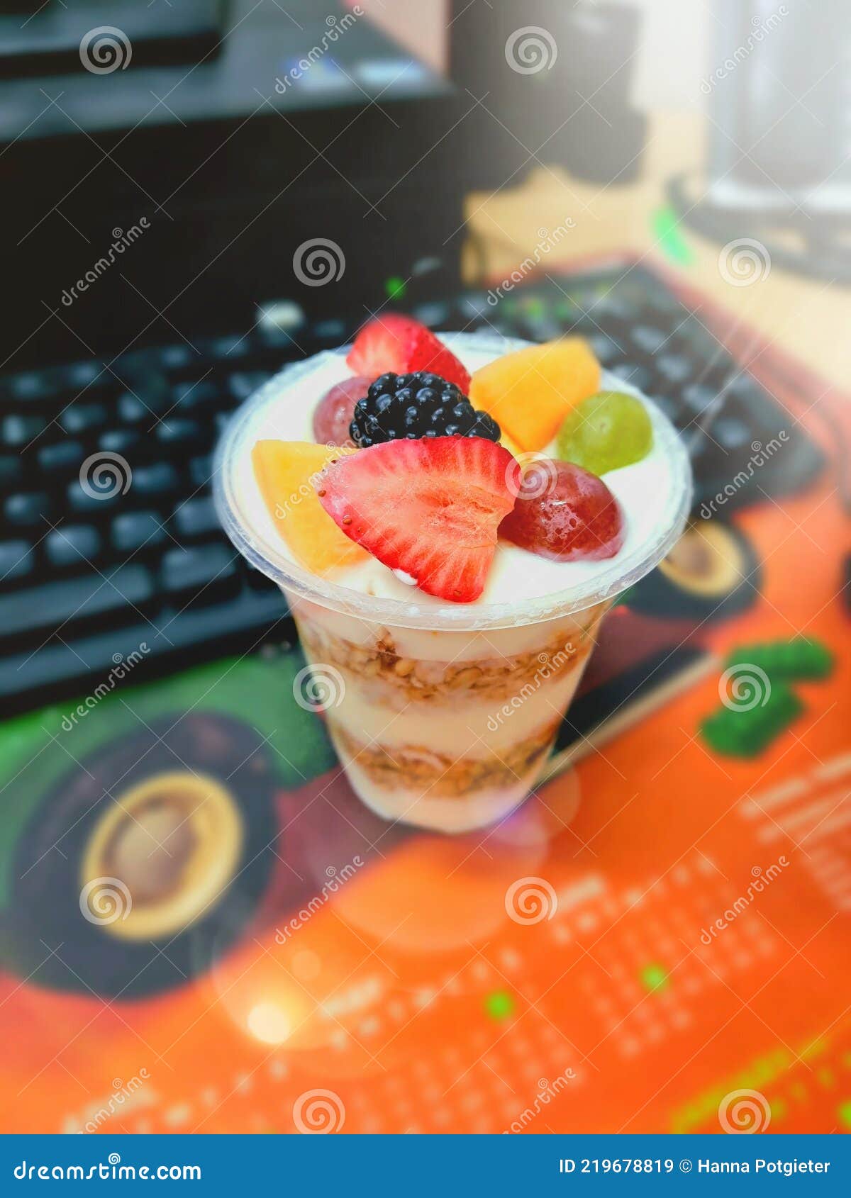Mid morning snack stock image. Image of strawberry, morning - 219678819