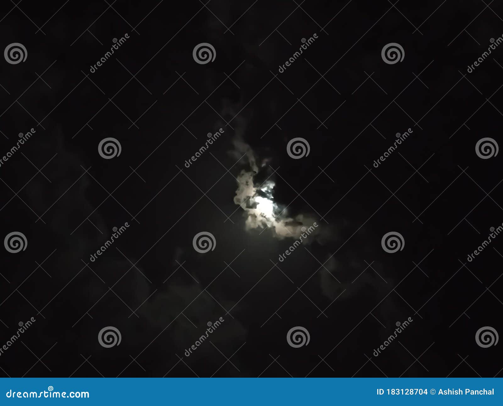 Mid Night Sky View Darkness Stock Photo - Image of light, background ...