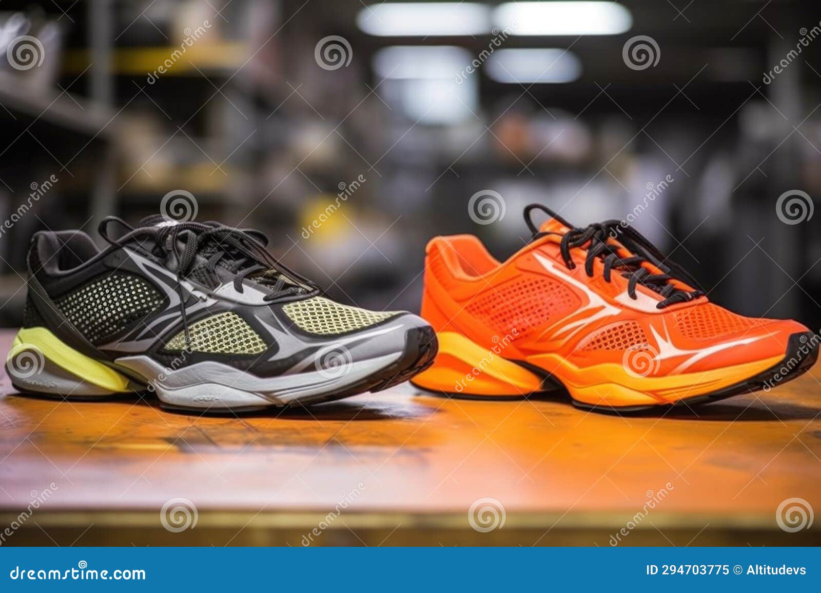 Mid-production Running Shoe Designs Placed Side by Side Stock Image ...