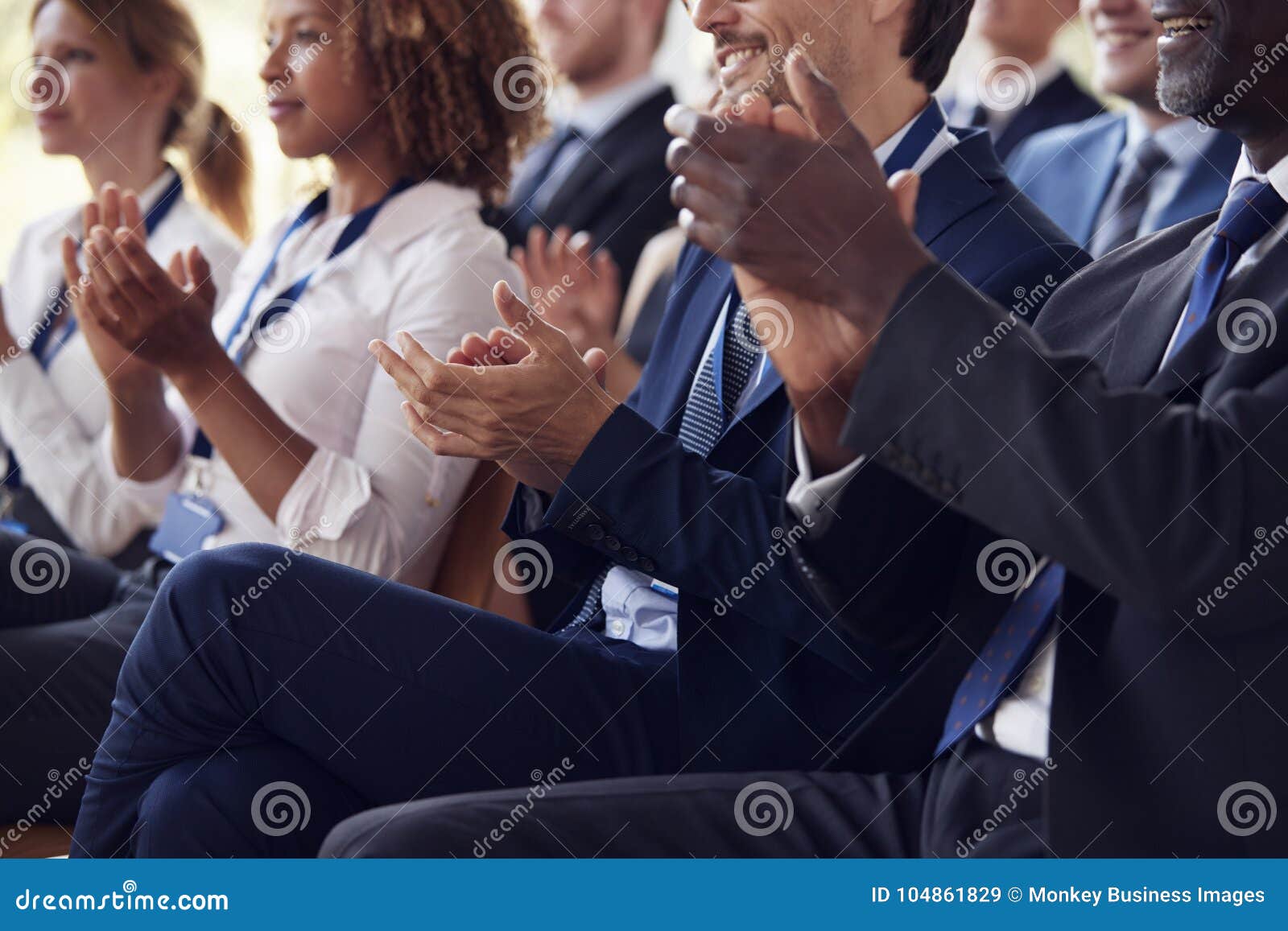 Mid Section of Applauding Audience at Business Seminar Stock Image ...